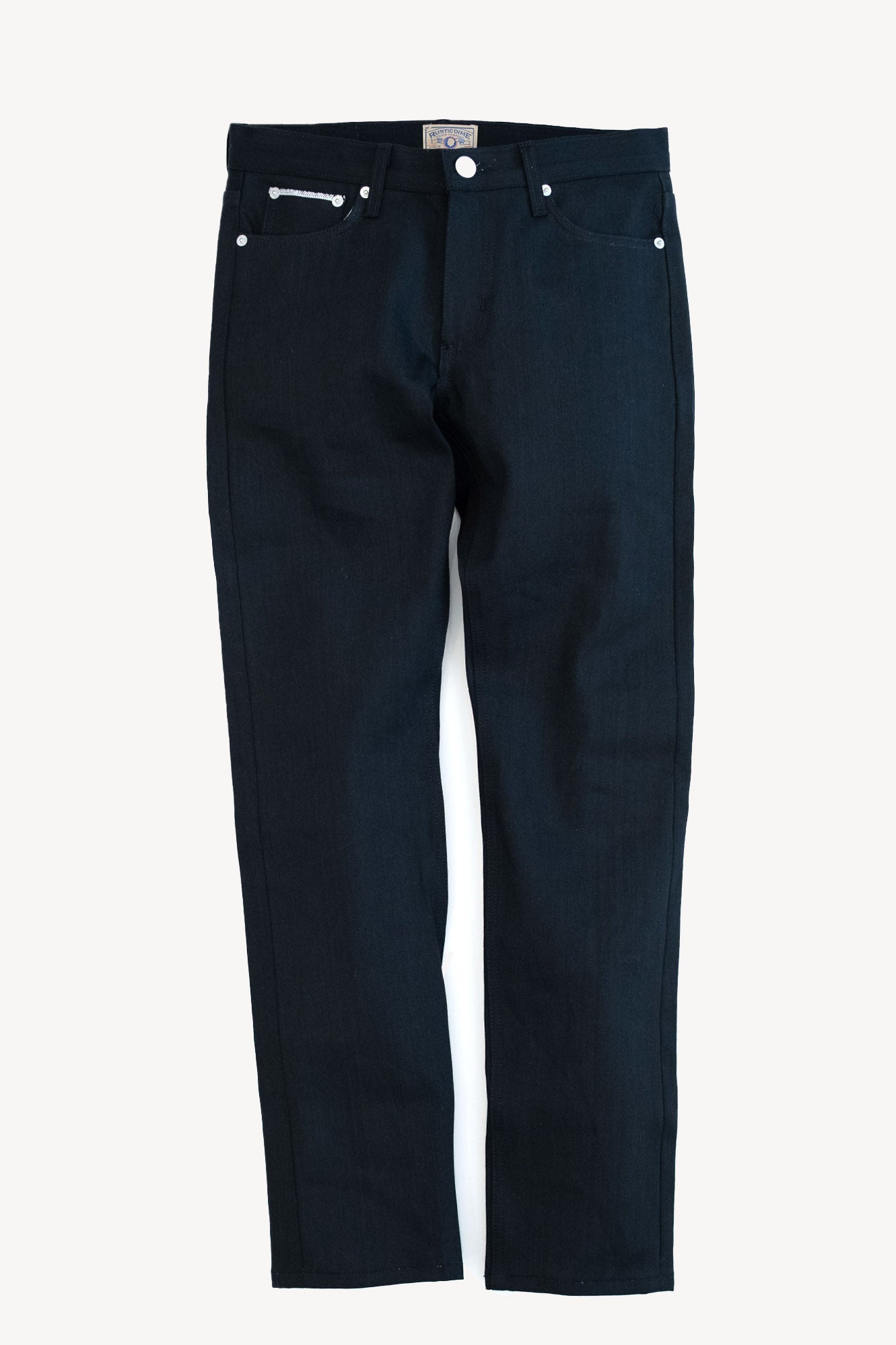 Men's Slim Straight Selvedge Denim in Japanese Jet Black | Made in USA ...