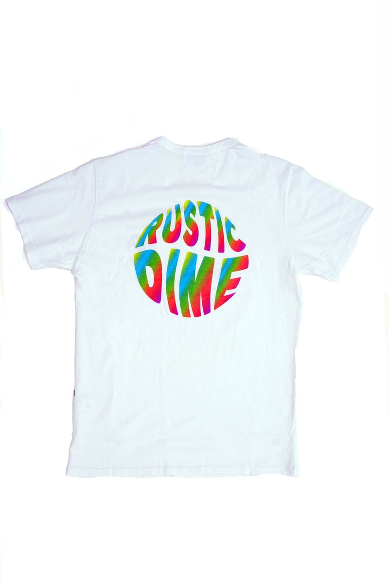 Screen Printed Dime Tee -Tie Dye Flare | Rustic Dime